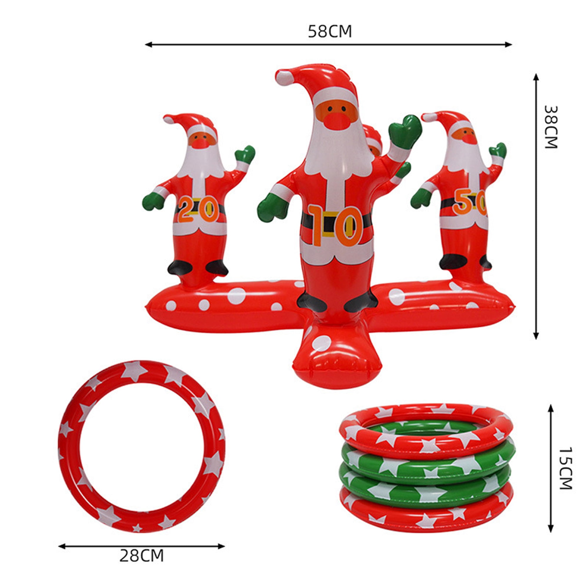 Buy Christmas Gift Inflatable Santa Claus Ring Toss Game For Kids ...