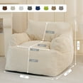 BYBYME Oversized Bean Bag Chair, Lounger with Arms, Converts to Bed ...
