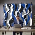 10x8ft Photo Backdrop, Blue Black Stripes Soft Polyester Backdrop ...