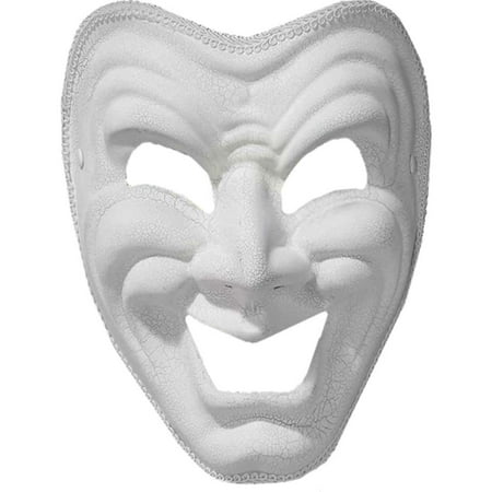 New Halloween Costume Unisex Happy White Comedy Theatrical Mask ...