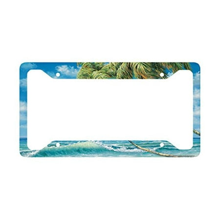 Airstrike Beach License Plate Frame, Surf Car Tag Frame, Beach License ...