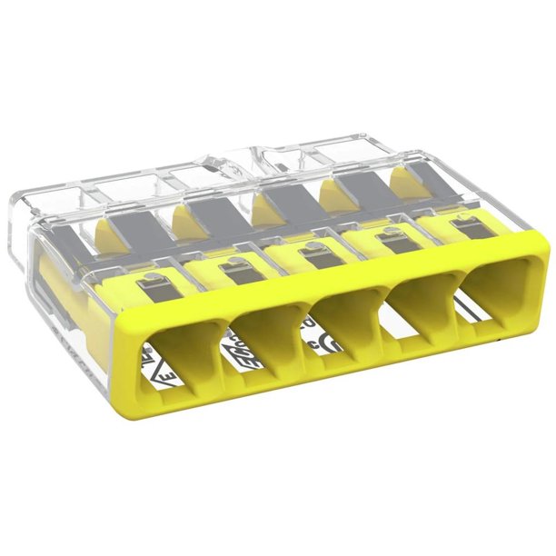 Wago 2773405 - 5-Conductor 12-20 AWG Junction Box Splicing Connector ...