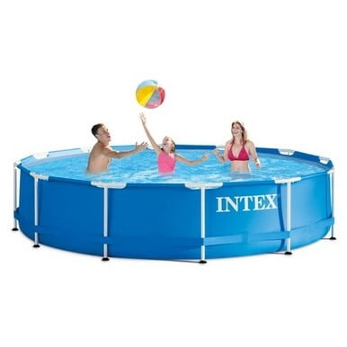 Intex 12' x 30" Metal Frame Above Ground Pool with Filter Pump ...