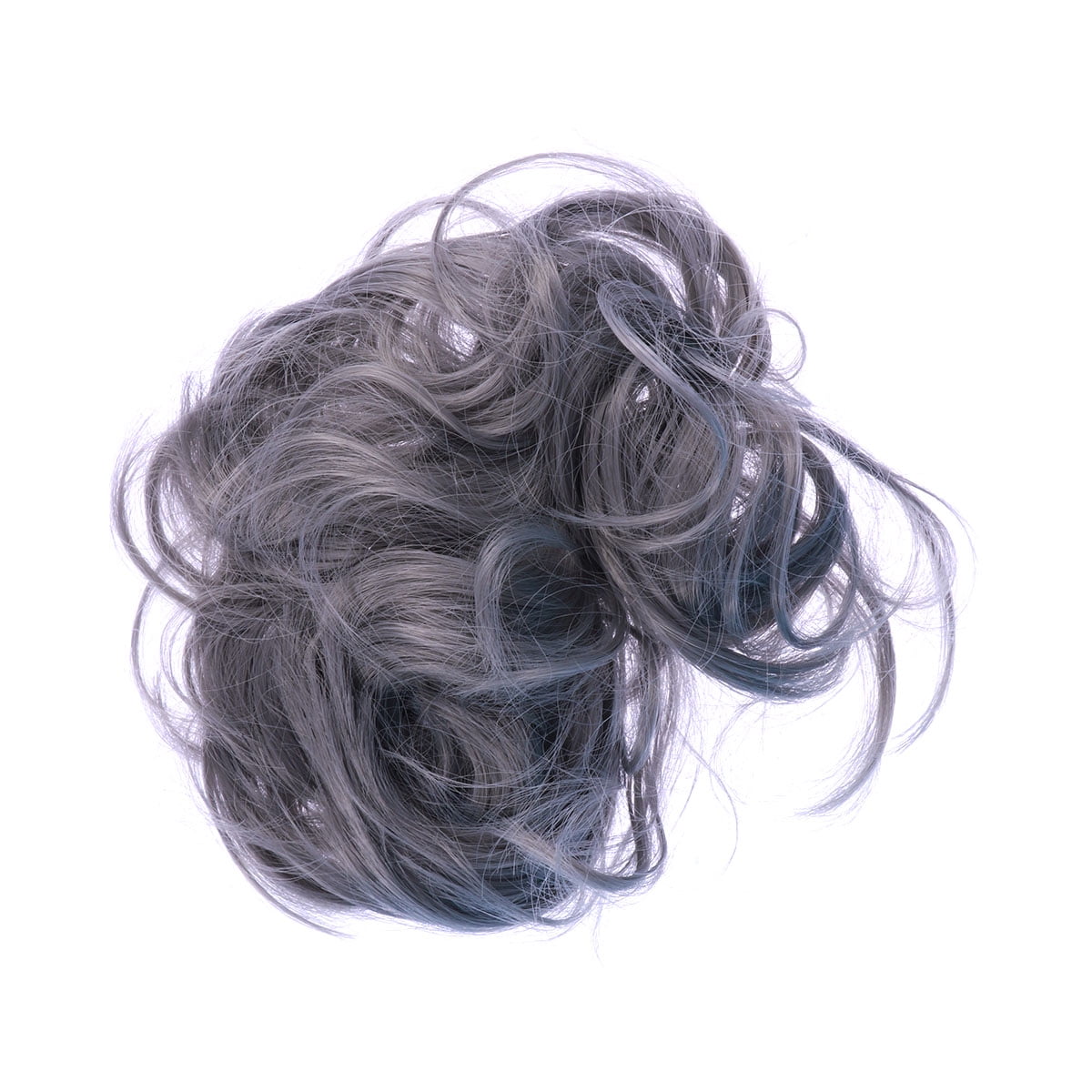 Etereauty Hair Bun Bangs Wig Clip Extension Fake Curly Headband ...