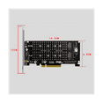 PCI-E X8 Double Disk Card NVME M.2 M KEY SSD Expansion Adapter Extended Dual NVME PCI-E X8 Split ...