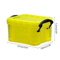 Plastic Storage Box with Locking Lid Clear Plastic for Small Crafts Stationery Jewelry Sewing ...