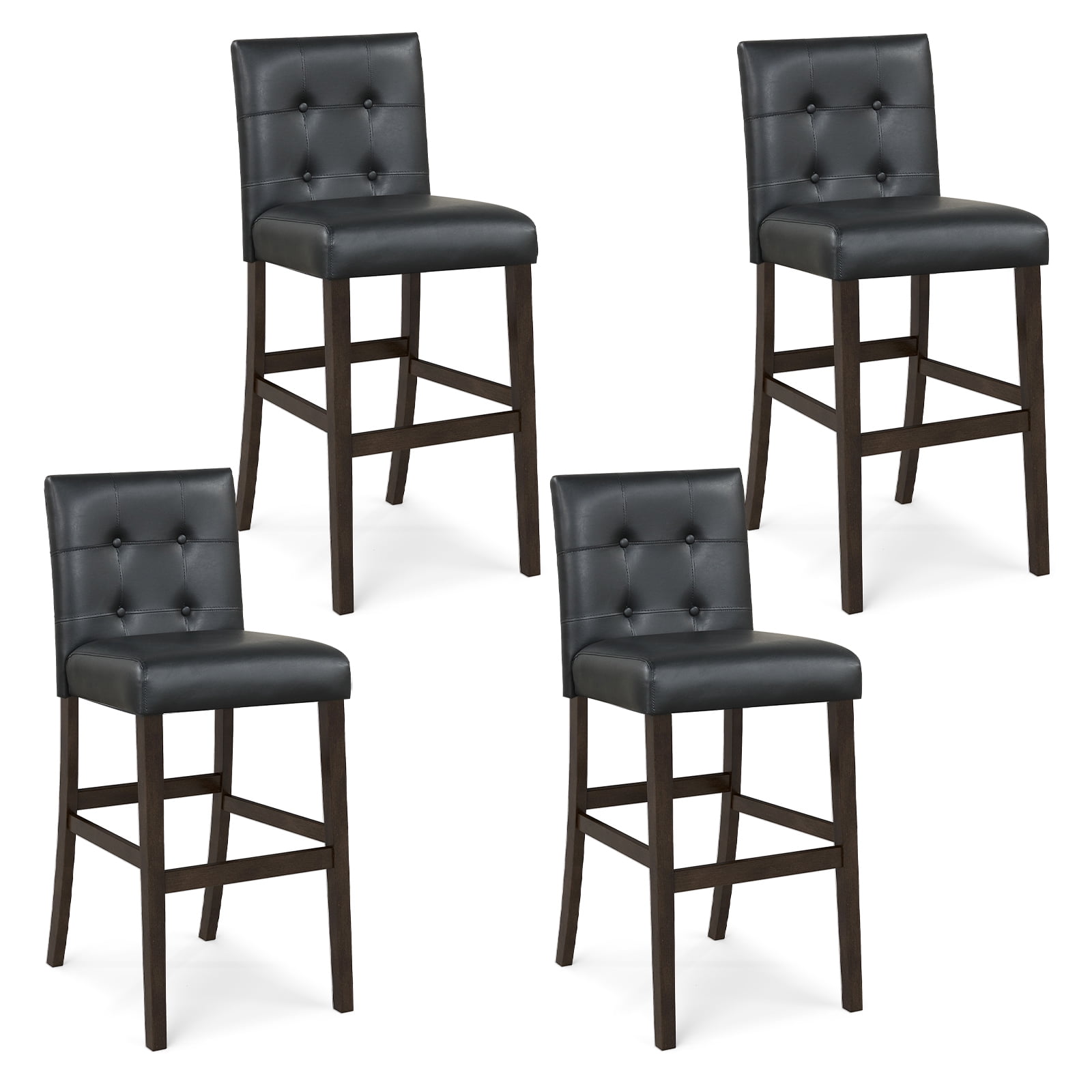 Click here for Gymax Set Of 4 Bar Stools 25inch Counter Height Ba... prices