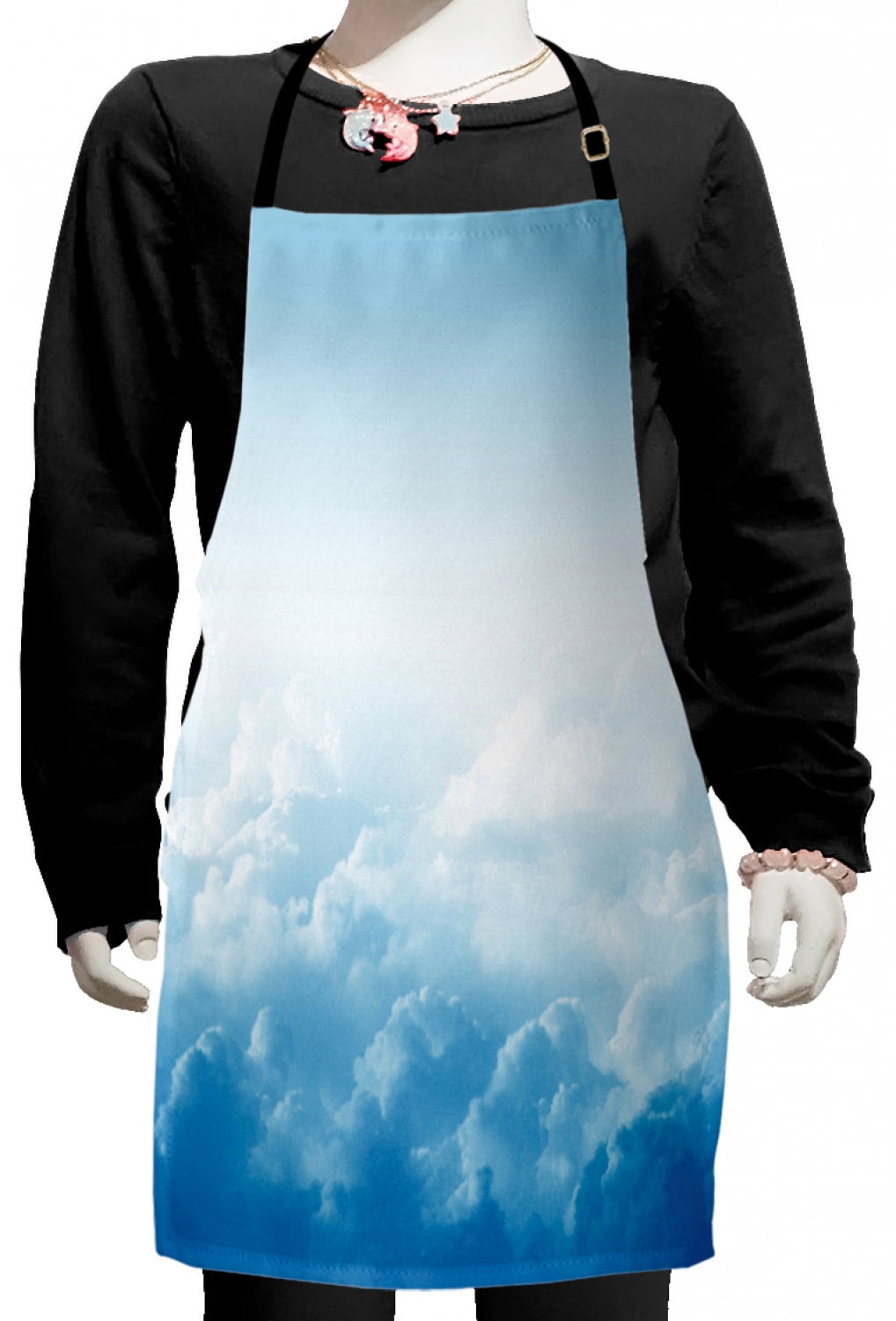 Clouds Kids Apron, Fluffy Clouds High Above Ground Mass of Condensed ...