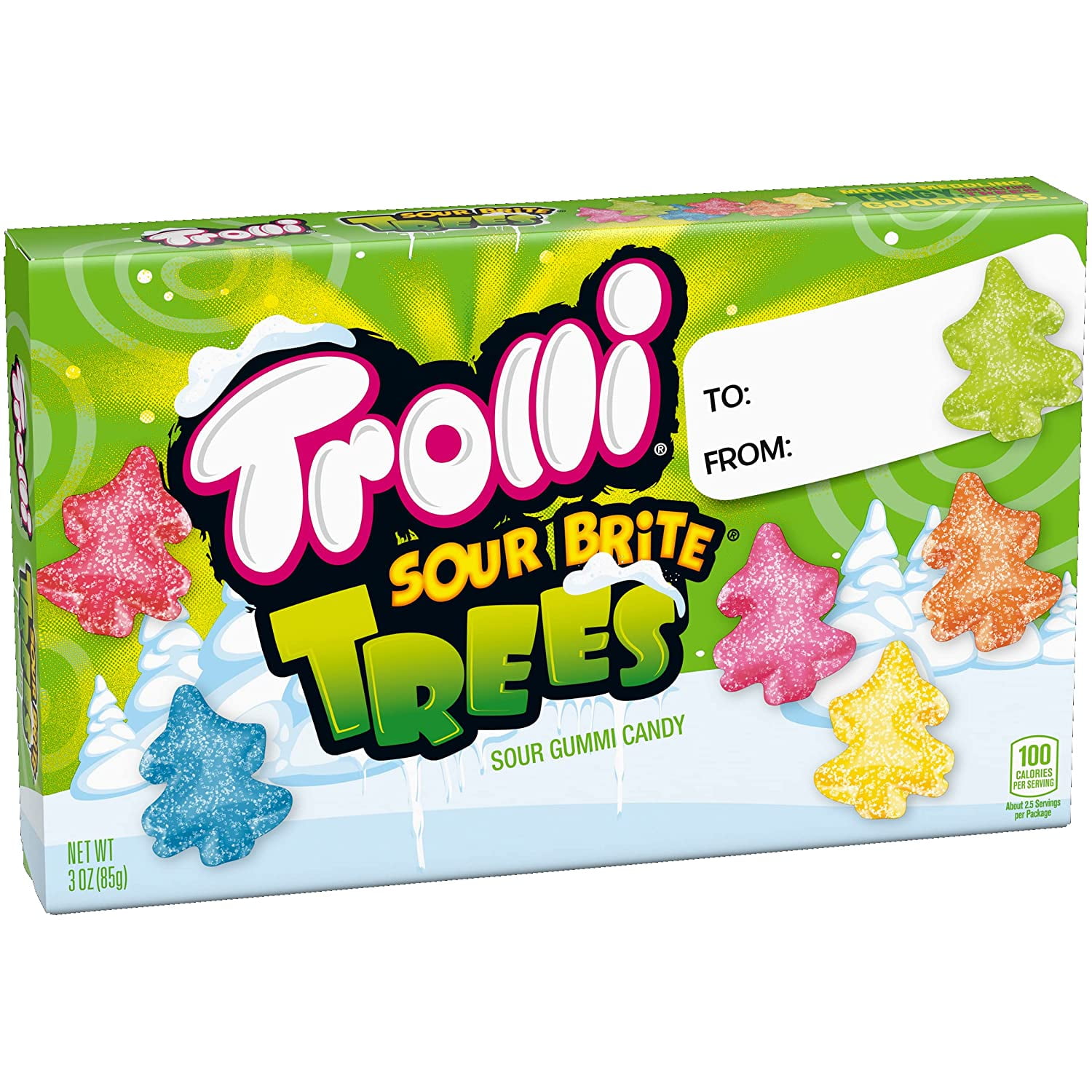 Trolli Sour Brite Trees, Holiday Sour Gummi Candy, Holiday Candy ...