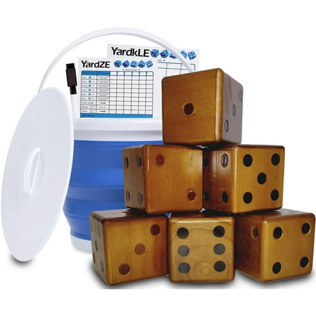 GETMOVIN SPORTS Stained Yardzee and Yard Farkle Dice Set (All Weather ...