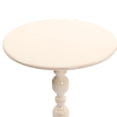 Cream White Vintage Metal Coffee Table End Table, Round Side Table for ...