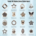 64Pcs 16 Styles Alloy Enamel Pendants with Rhinestone Rhombus & Star ...