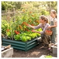 Raised Garden Bed 95", Galvanized Steel Planter Box, Outdoor Flower ...
