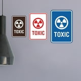 Signs ByLITA Portrait Round Toxic Sign (Red) - Large - Walmart.com