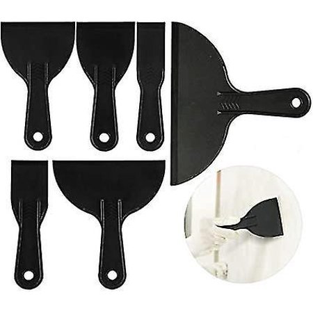 Black Plastic Putty Knife Set Flexible Paint Scrapers Tool For ...