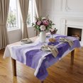 Boho Purple Ombre Sea Wave Table Cloth 60x84in, Waterproof Rectangle ...