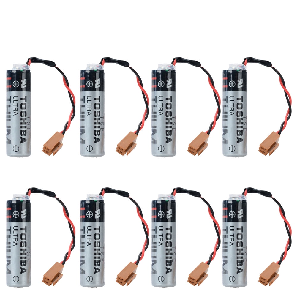 (8-Pack) ER6V/3.6V 2400mAh ER6VC119A ER6VC119B PLC Lithium Battery for ...