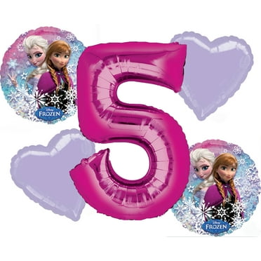 Frozen Balloon Bouquet 4th Birthday 5 pcs - Party Supplies - Walmart.com