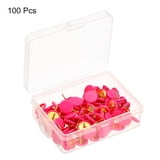 Uxcell Plastic Roundness Decorative Push Pins Golden Steel Point, Rose ...