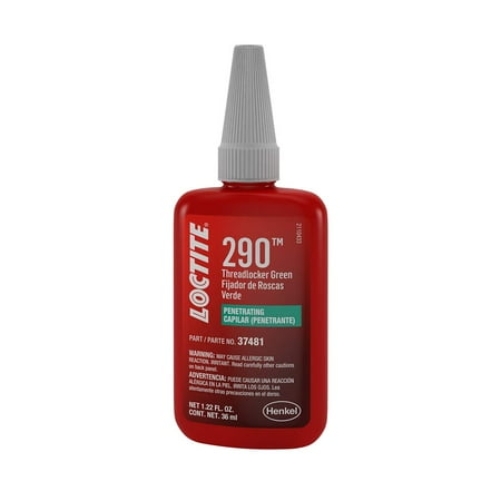 Loctite 492144 Threadlocker 290 Penetrating Liquid Bottle, Green, 36-ml ...