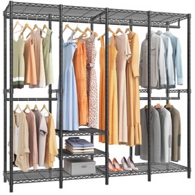 Quartet Double-Sided Garment Rack - Freestanding, 1 Each, Black Powder ...