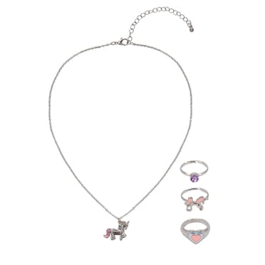 Wonder Nation Female Silver-Tone Trio Gummy Bear BFF Necklace Set ...