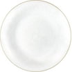 EcoQuality 9" inch Round Hammered Translucent White Plastic Dinner ...
