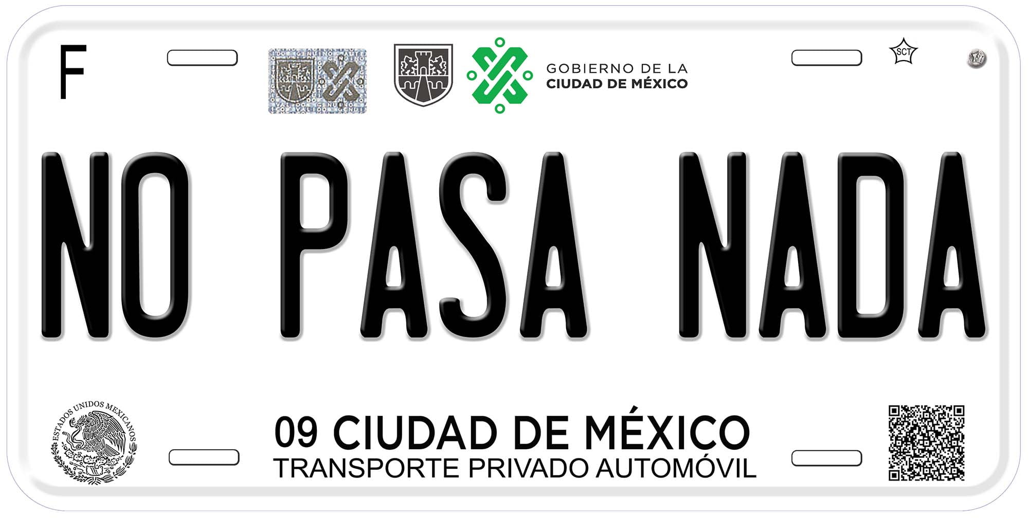 No Pasa Nada CDMX Mexico Novelty Car License Plate - Walmart.com