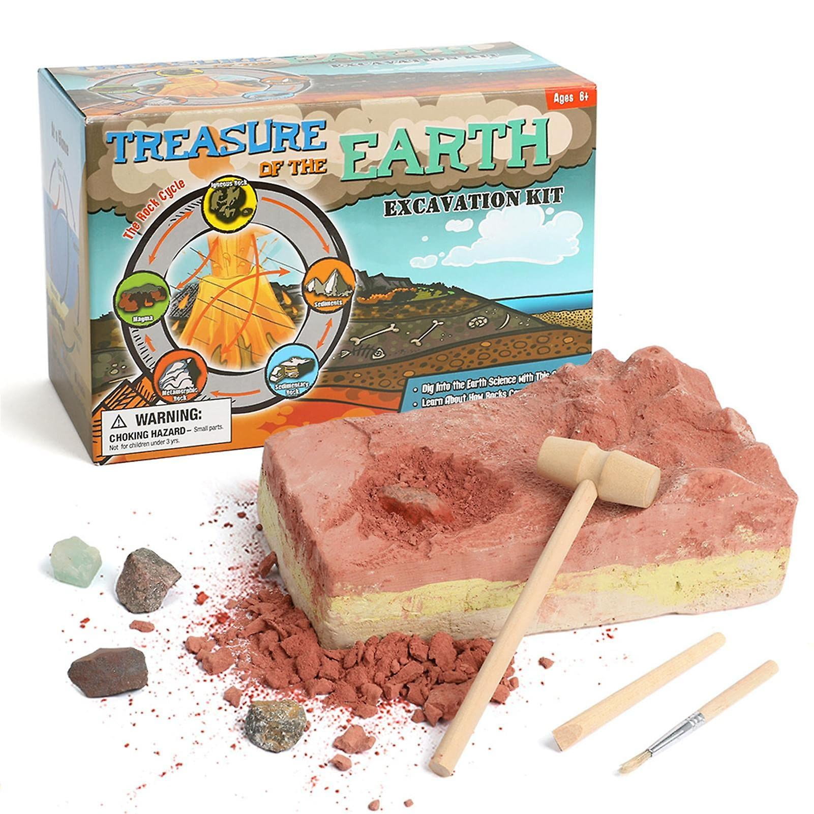 Volcano Rock Mineral Dig Kit, Gemstone Dig Kit Gem Mining Toy, Descubre ...