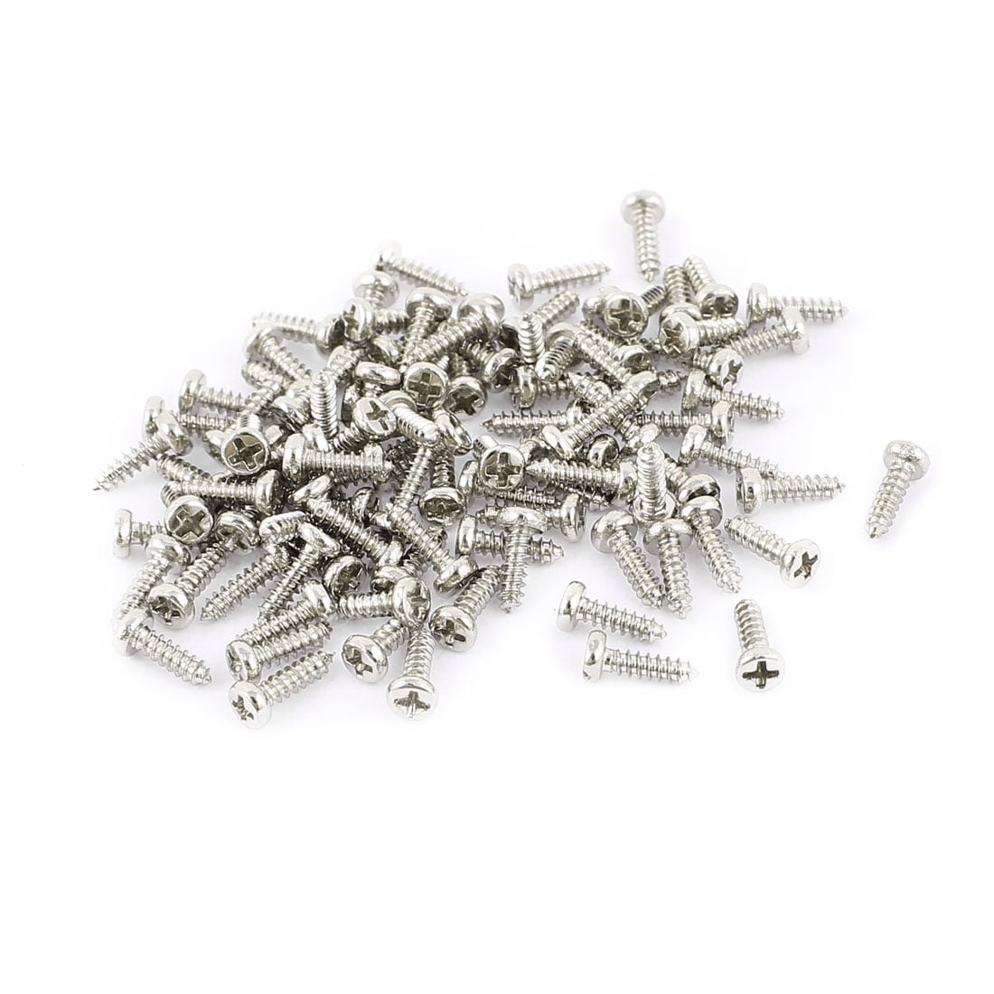 Uxcell M1.4 x 5mm Stainless Steel Round Head Self Tapping Screws Bolts ...