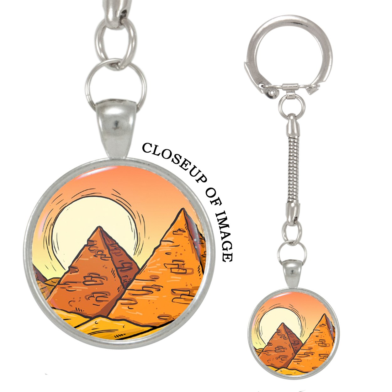 Illustration of the Egyptian Pyramids Keychain - Walmart.com