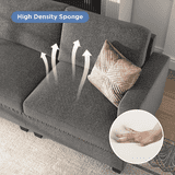 Oversized Nolany Custom Modular Sectional Storage Sofa Couch: U-Shaped ...