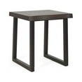 Home Square Live Edge Wood End Table in Cherry and Ebony - Set of 2 ...