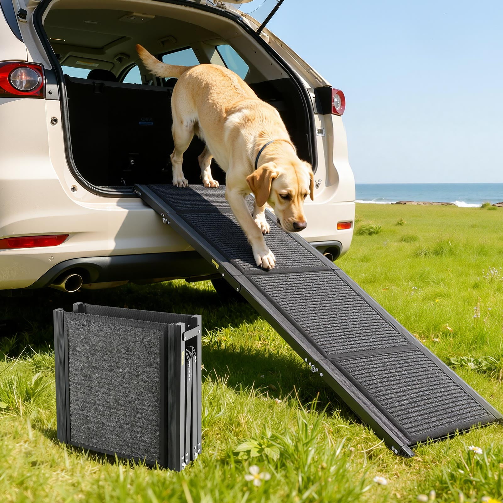 Click here for Vevor Dog Ramp For Cars  63 L X 17 W  Folding Pet... prices