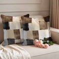 Black Brown Abstract Outdoor Pillow Covers 16"x16" Set of 2, Waterproof ...
