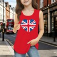 BOOMNY Baby Girls Short Sleeve T-Shirts Crew Neck British Flag Graphic ...