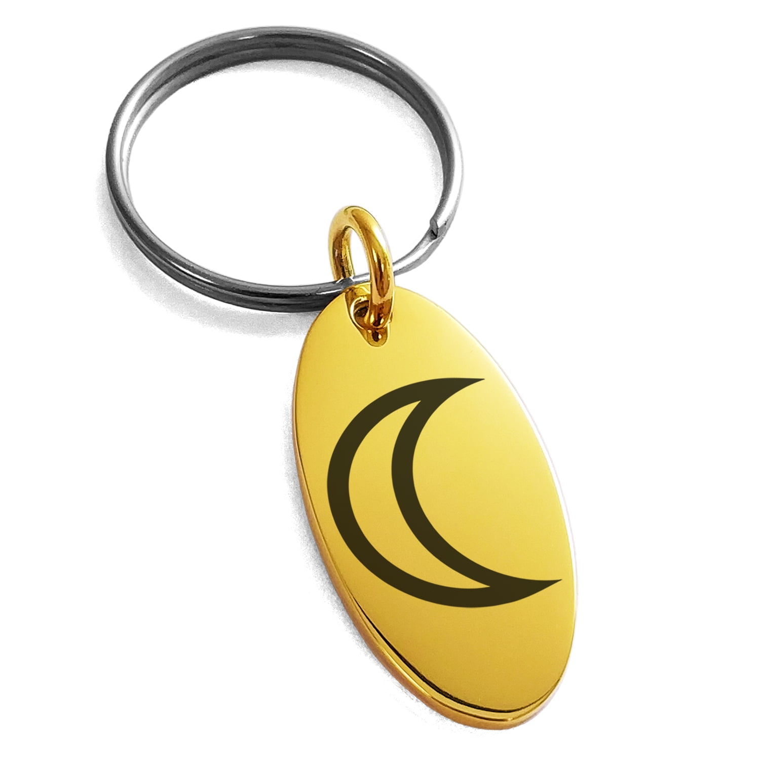 Stainless Steel Solar System Planetary Moon Engraved Small Oval Charm ...