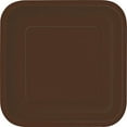 Unique Industries Square Disposable Paper Plates, 9", Brown, 14 Count ...