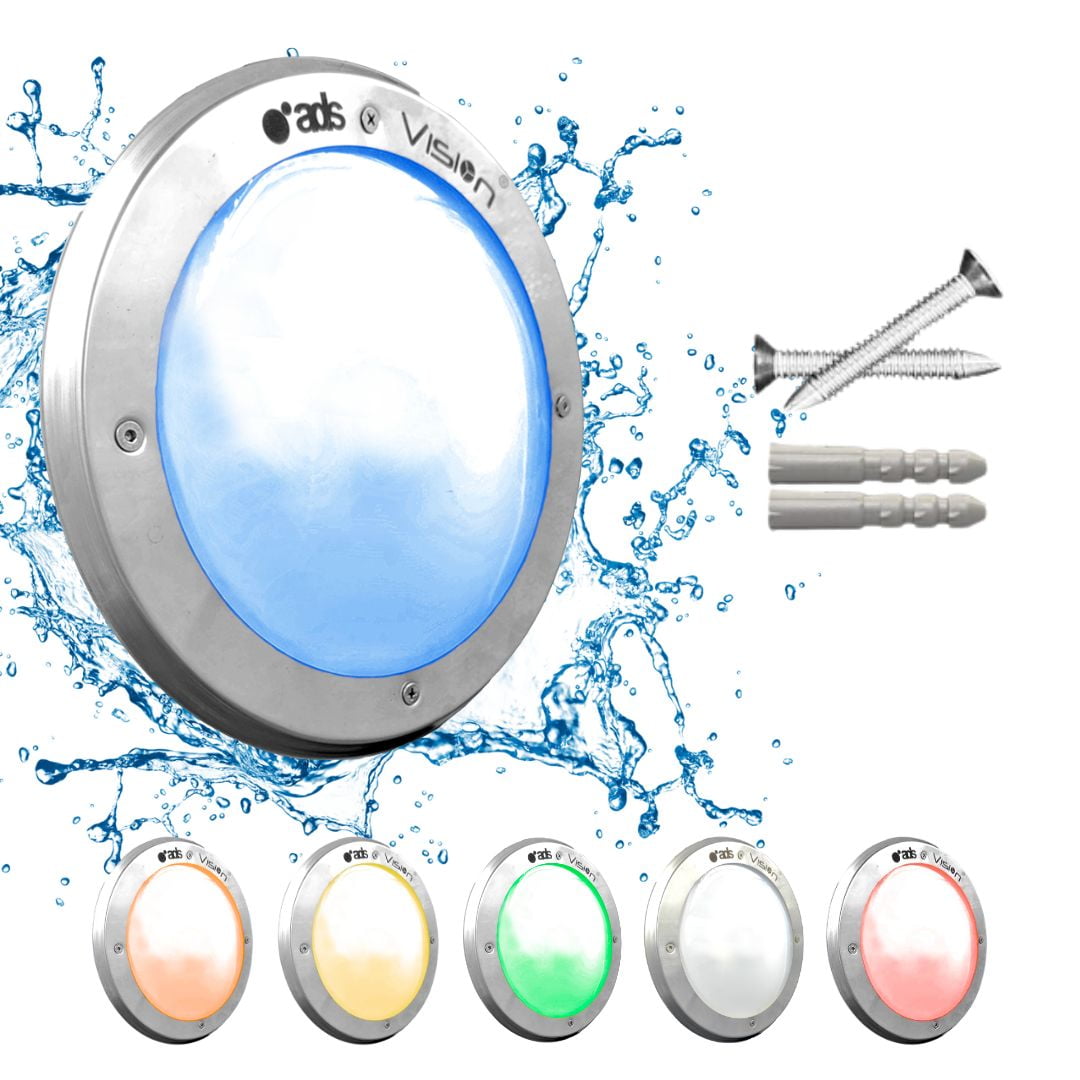 1 Lámpara LED Sumergible Para Alberca de nicho o sobreponer ADS PL 80W ...