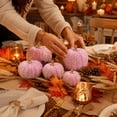 7pcs Artificial Foam Pumpkin with Sequin Surface Decorative Props for ...