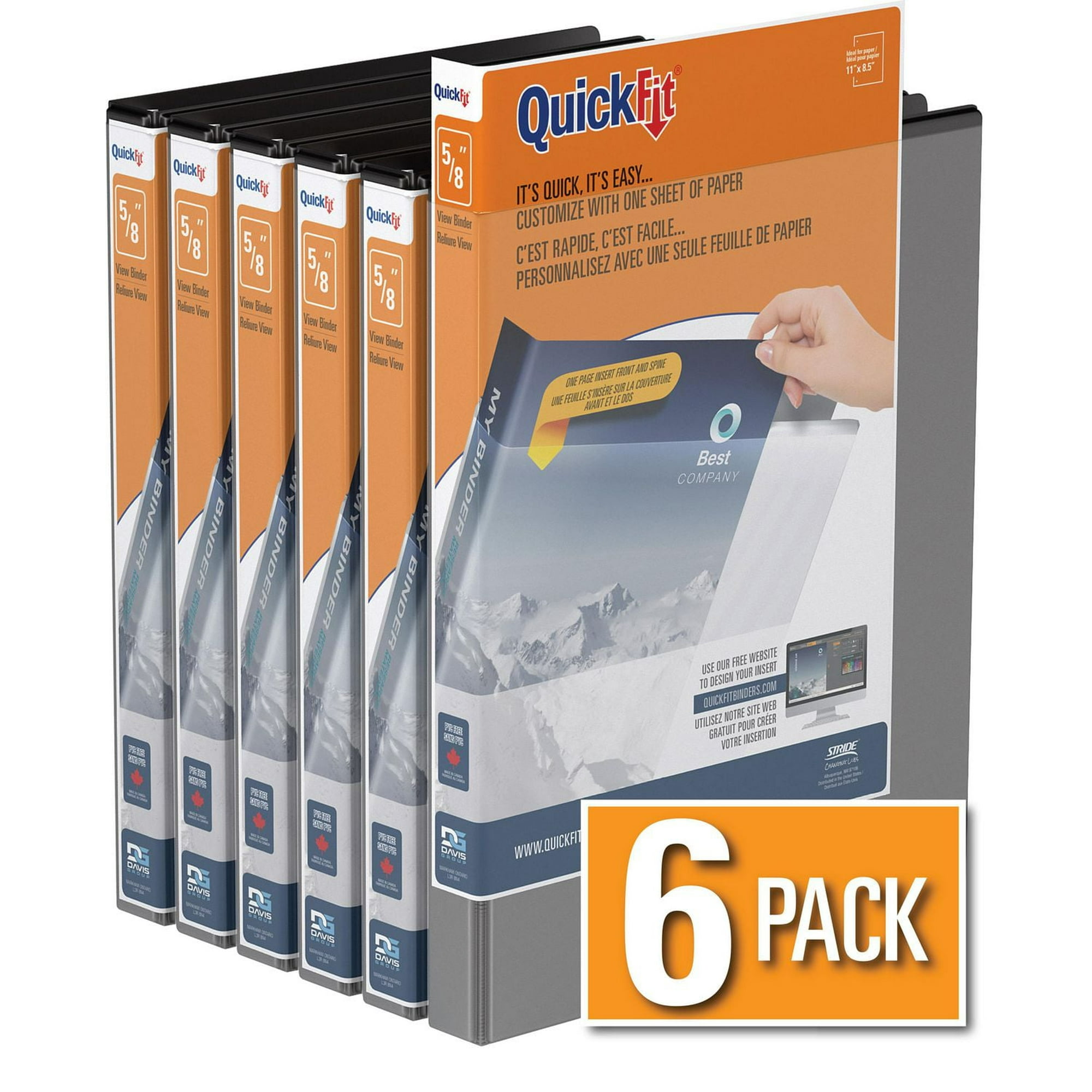 Click here for Quickfit View Binder  Round Ring  6 Pack  5/8 prices