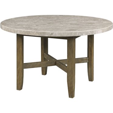Picket House Furnishings Liam Round Dining Table in White and Natural ...