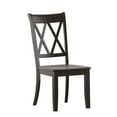 Weston Home Farmhouse Dining Chair With Cross Back Set Of 2 Black