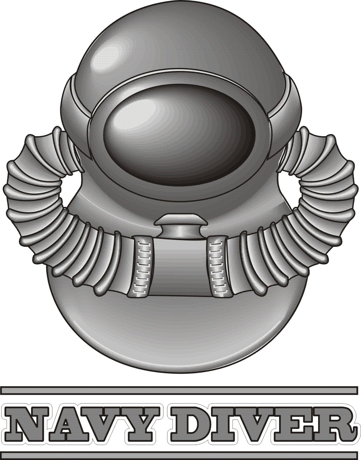 3.8 Inch U.S. Navy Diver Sticker Decal - Walmart.com