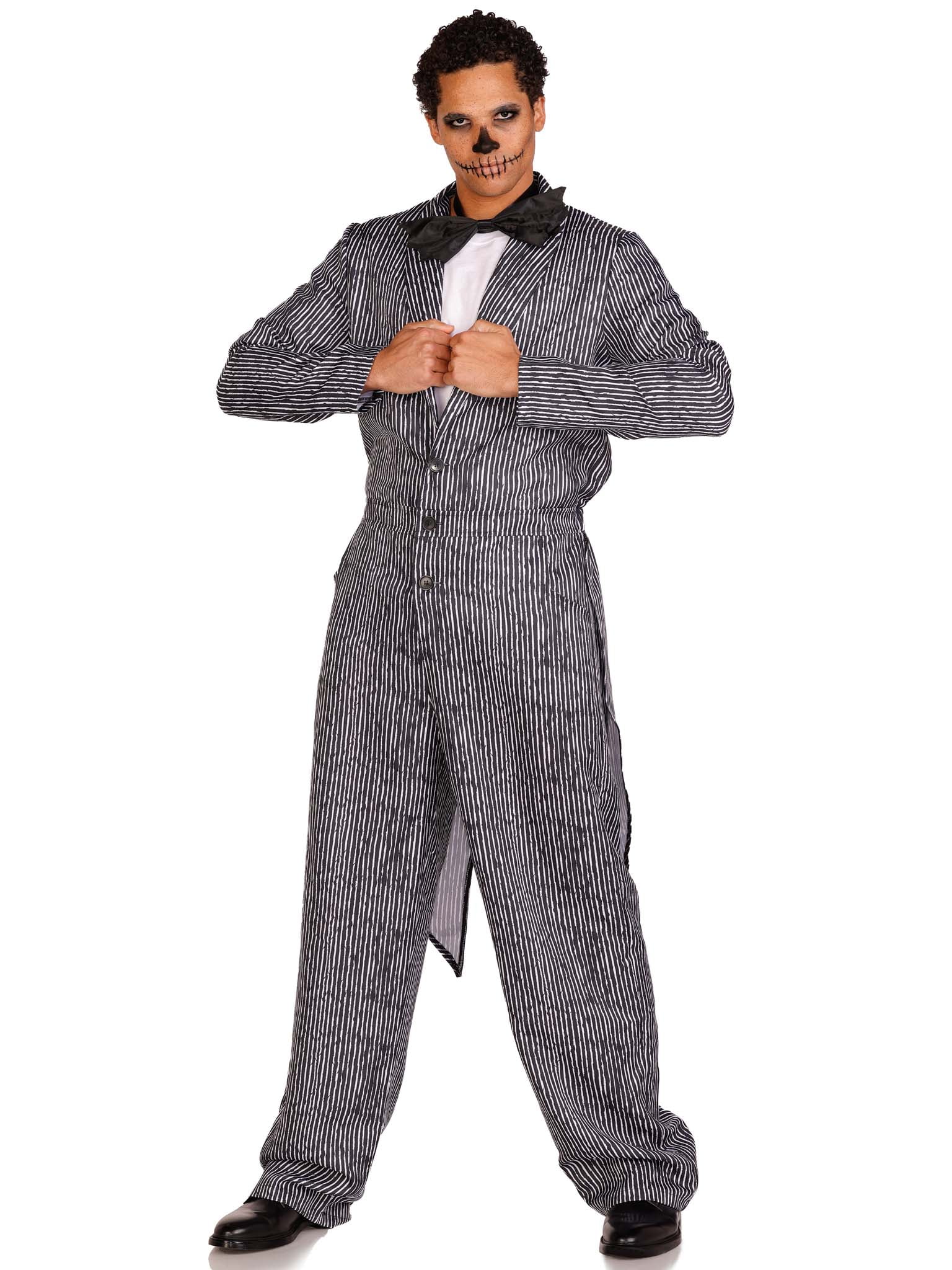 Leg Avenue Mens 2 Pc Pinstriped Tux Jumpsuit Costume With One Piece