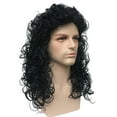 Wigs Human Hair Black Handsome Cruly Man Long Mens Human Hair Wig Wigs