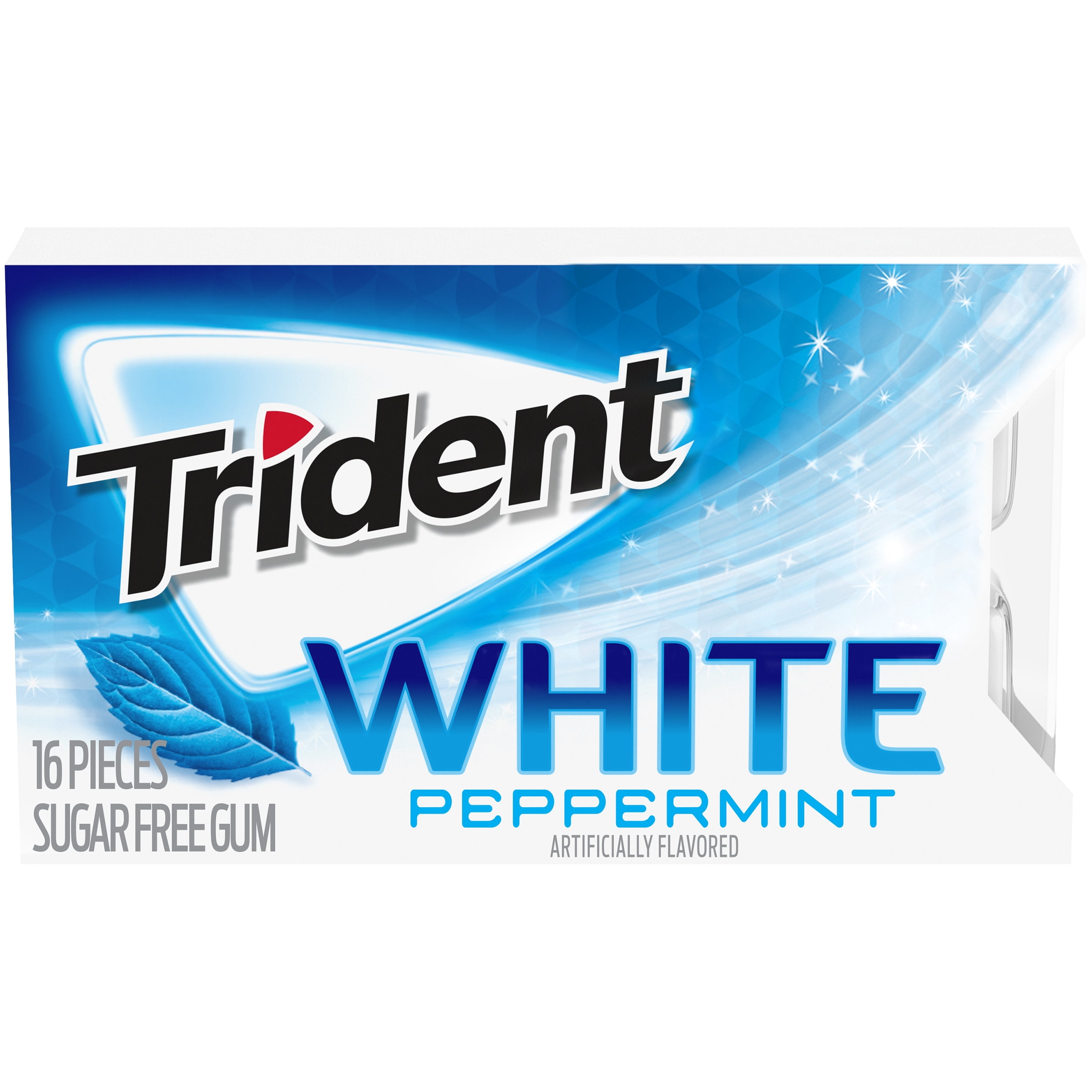 Trident White Peppermint Sugar Free Gum 16 Pieces