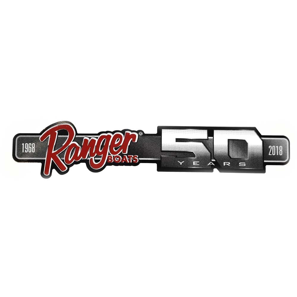 Ranger Boat Emblem Decal Sticker 315323 | 50 Years Red Black - Walmart.com