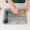 KKC Kitchen Utensil Drawer Organizer, 5 Compartments Flatware ...