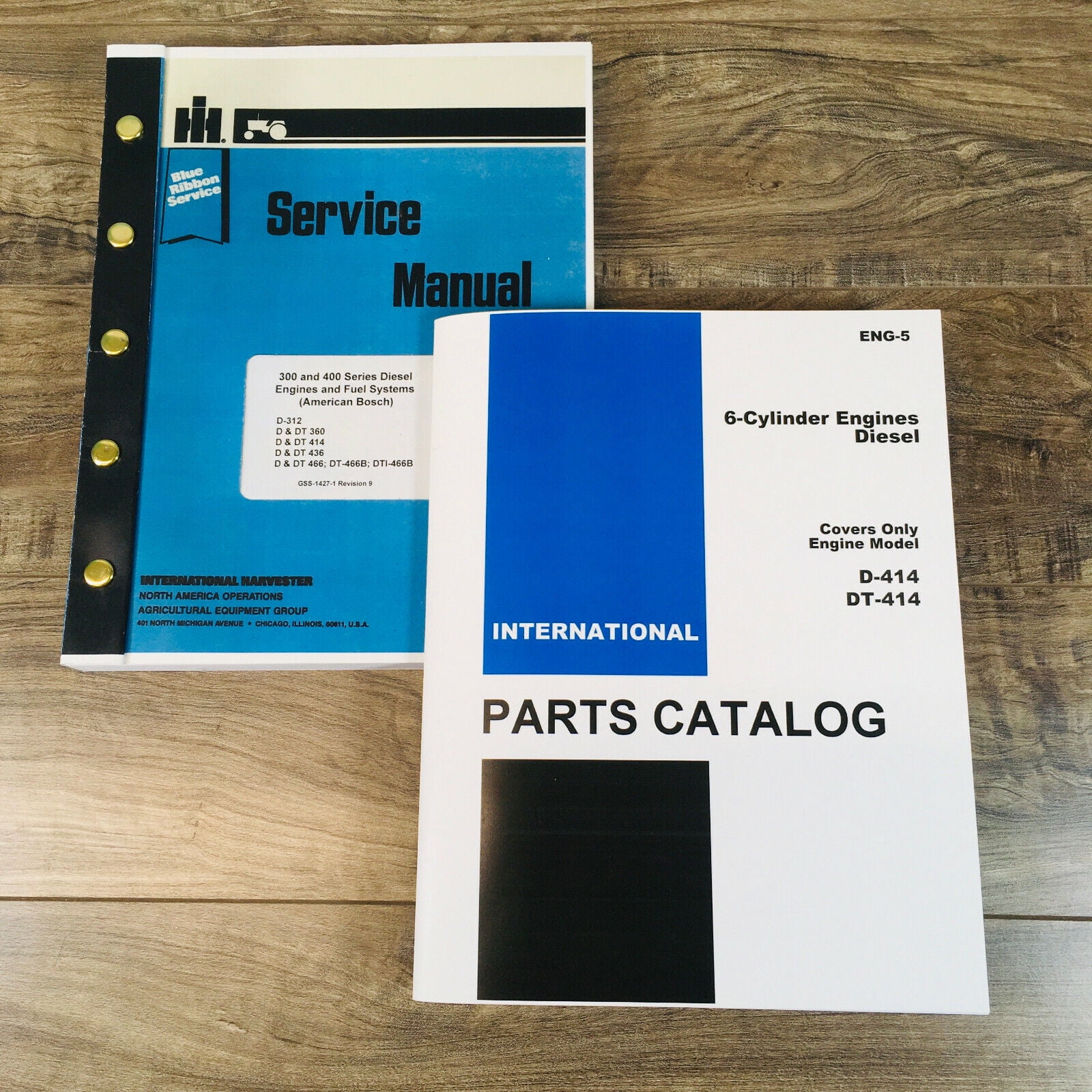 INTERNATIONAL D-414 DT-414 DIESEL ENGINES SERVICE PARTS MANUAL SET 6 ...